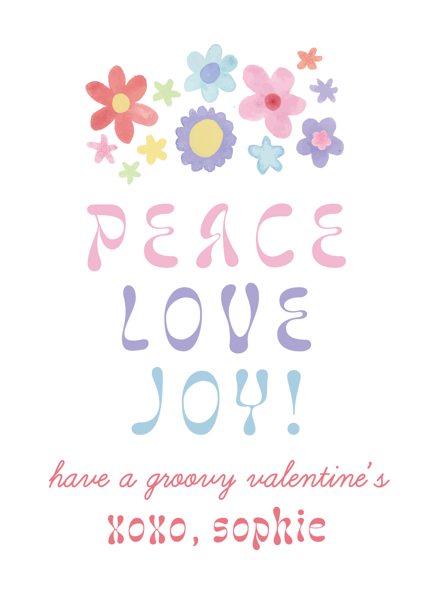 GROOVY FLOWERS VALENTINE – Sophie Edwards Design