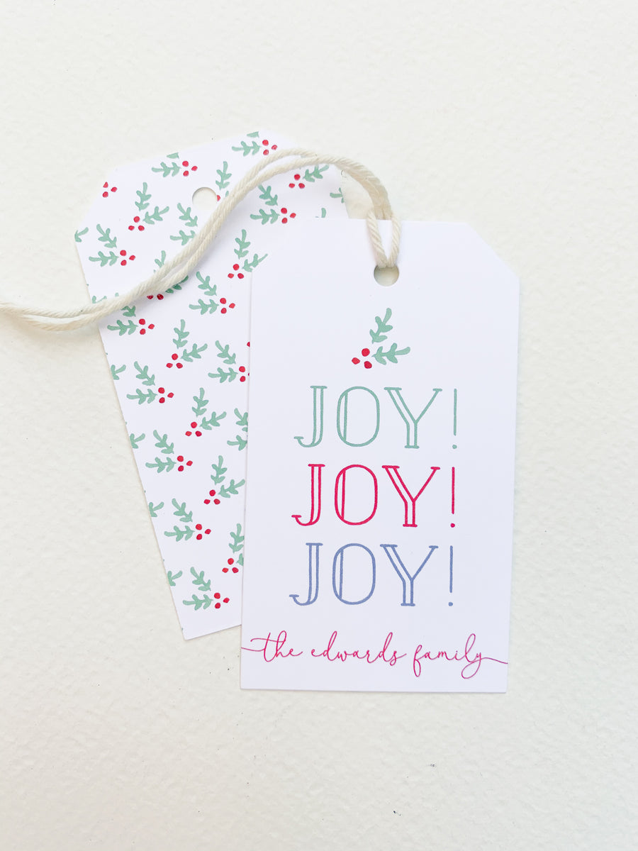 JOY JOY JOY TAG – Sophie Edwards Design